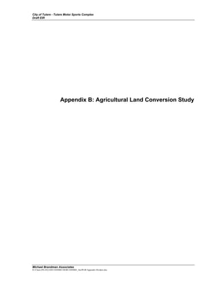 Agricultural Conversion Study Example | PDF