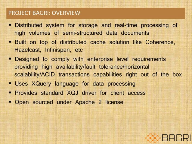 Bagri technical overview | PPT