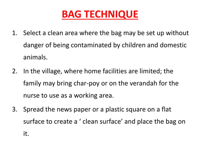 Bag technique of community health nursing | PDF | Parenting Babies and ...