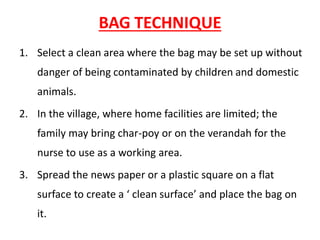 Bag technique of community health nursing | PDF