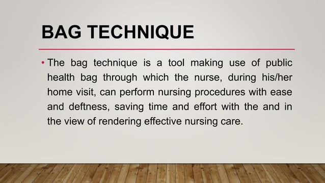 Bag technique | PPTX | Parenting Babies and Toddlers | Parenting