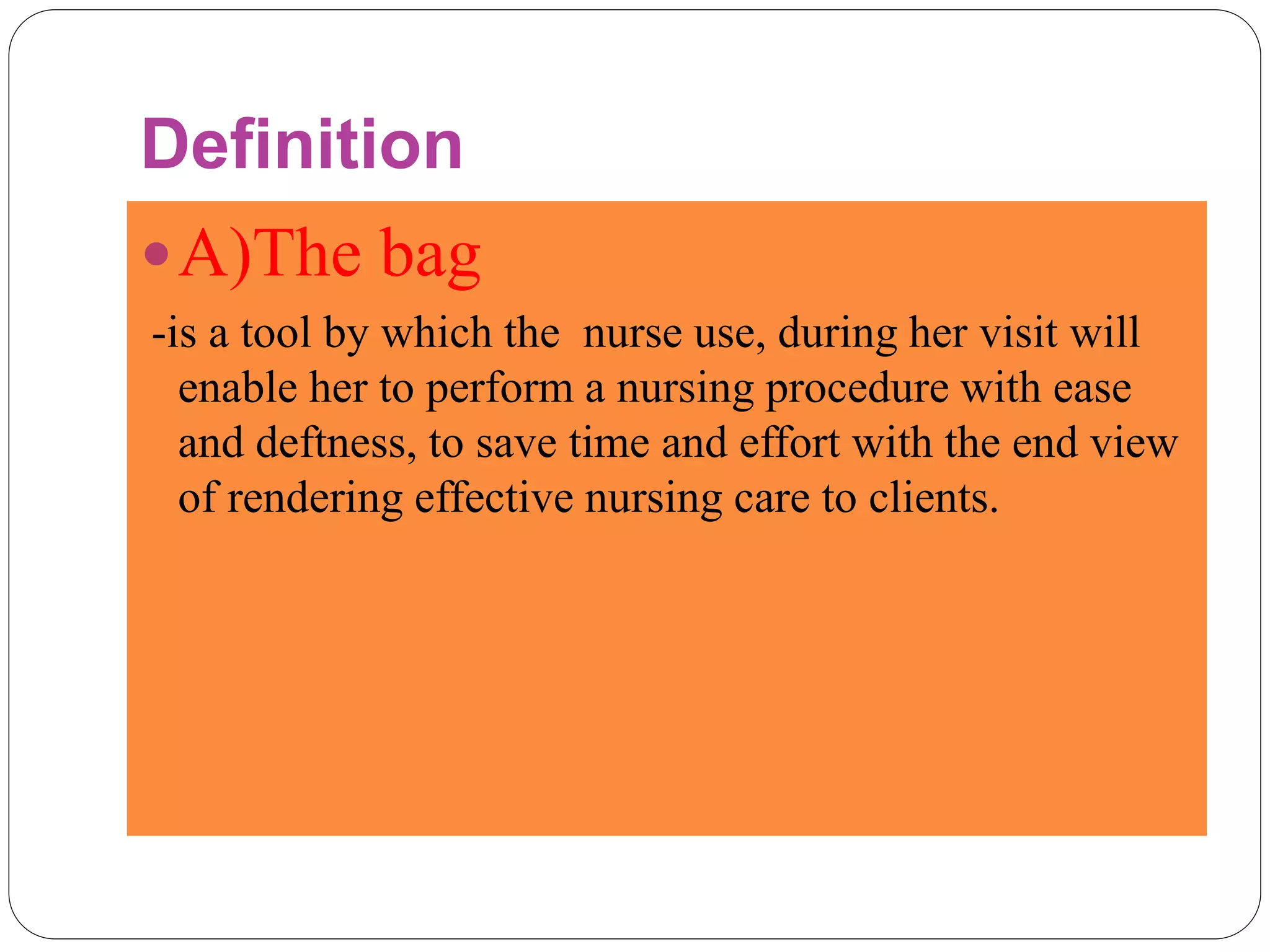 Bag technique 4th yr Community health Nursing | PPTX