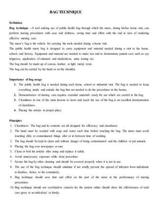 Bag technique | DOCX