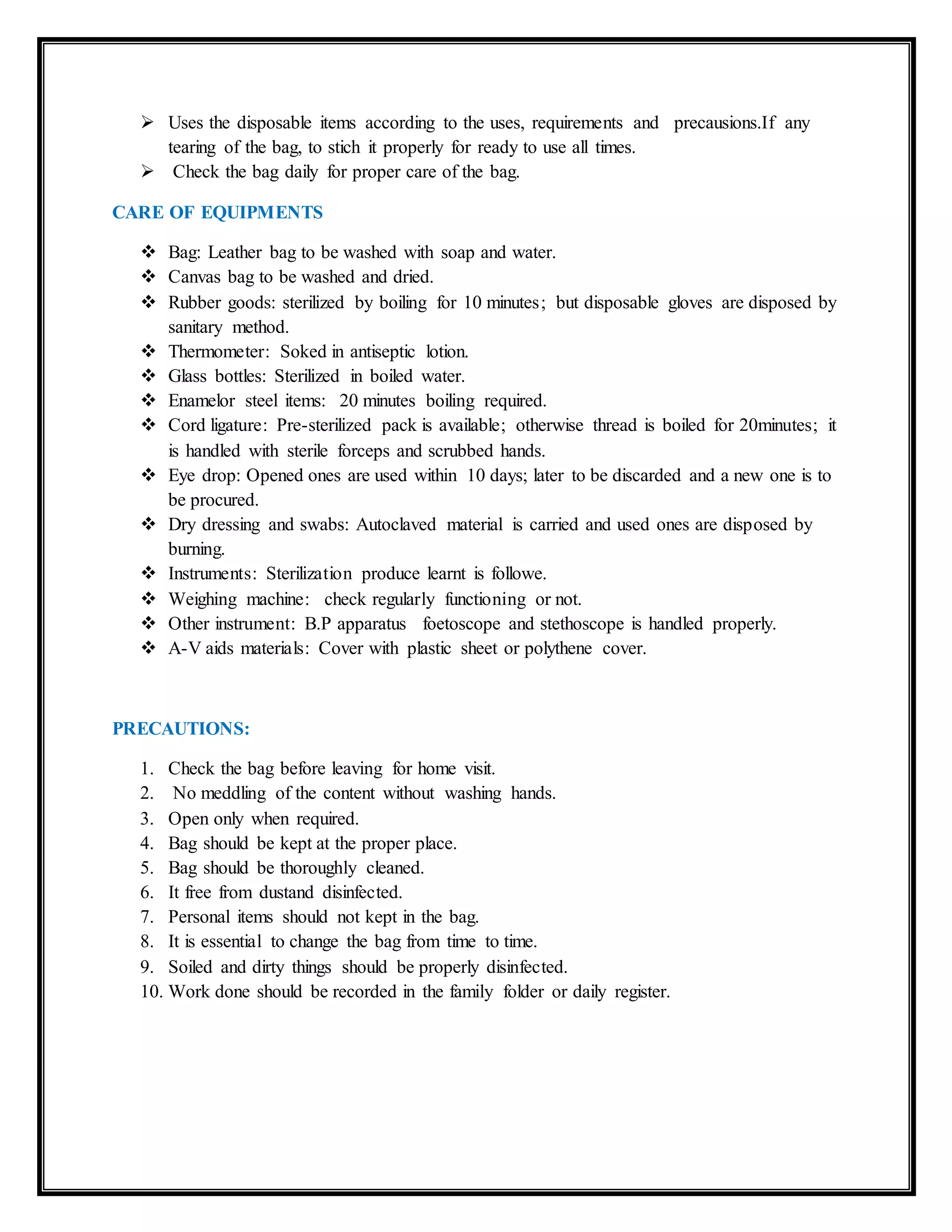 Bag techniques | DOCX