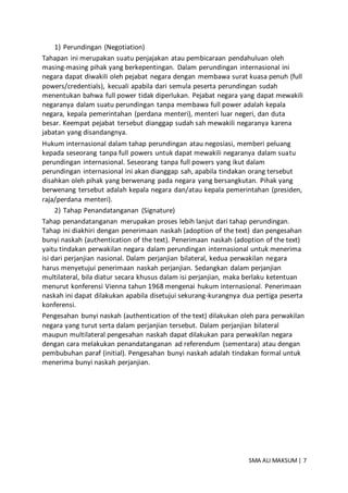 Makalah Perjanjian Internasional | DOCX