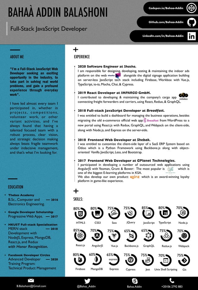 Bahaà Addin Balashoni - Software Engineer | PDF