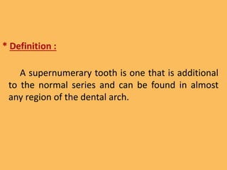 Congenitally missing & supernumerary teeth | PPTX