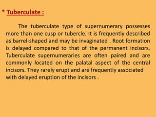 Congenitally missing & supernumerary teeth | PPTX