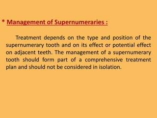 Congenitally missing & supernumerary teeth | PPTX