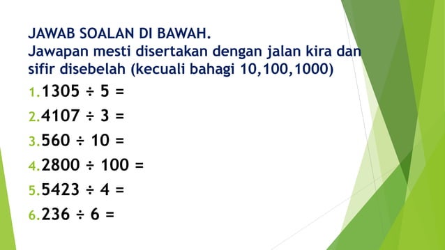 Cara bahagi/division untuk matematik tahun 3 | PPTX