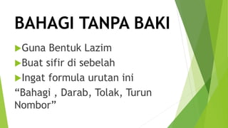 Cara bahagi/division untuk matematik tahun 3 | PPTX