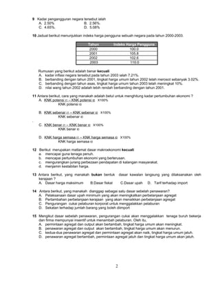 Bahagian a soalan aneka pilihan | DOC