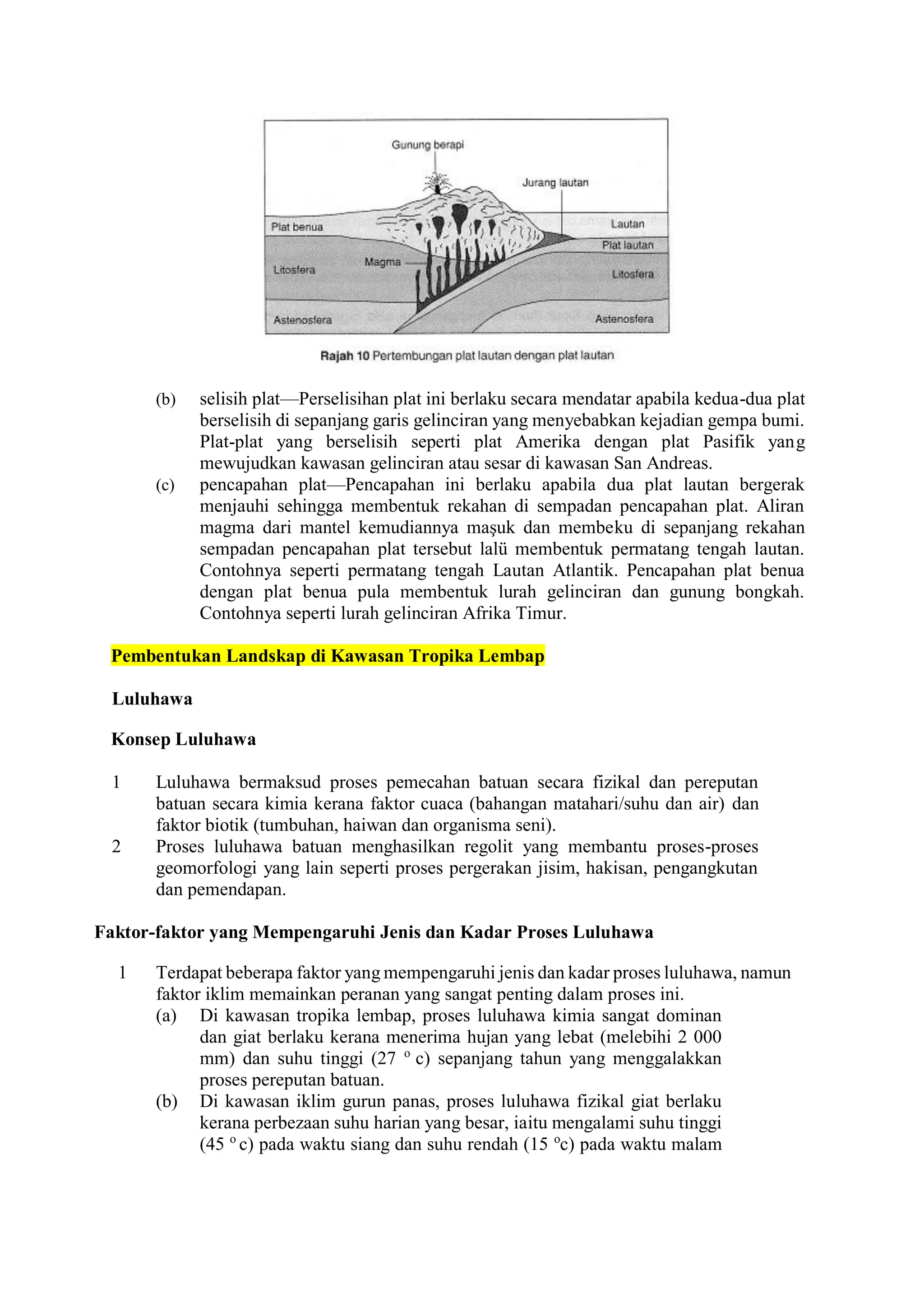 Geografi STPM-Bahagian A-Tema Sistem Geomorfologi | PDF