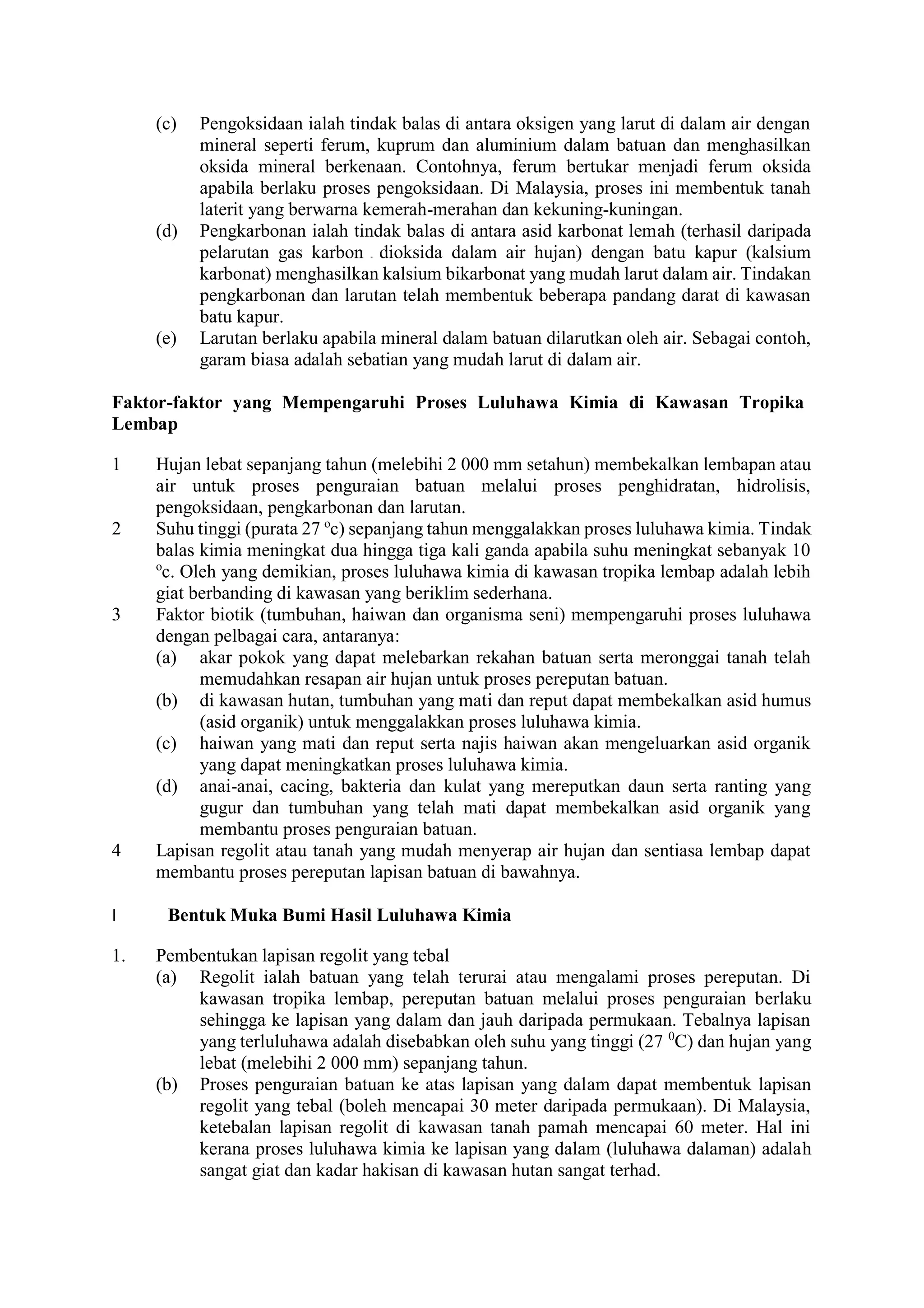 Geografi STPM-Bahagian A-Tema Sistem Geomorfologi | PDF
