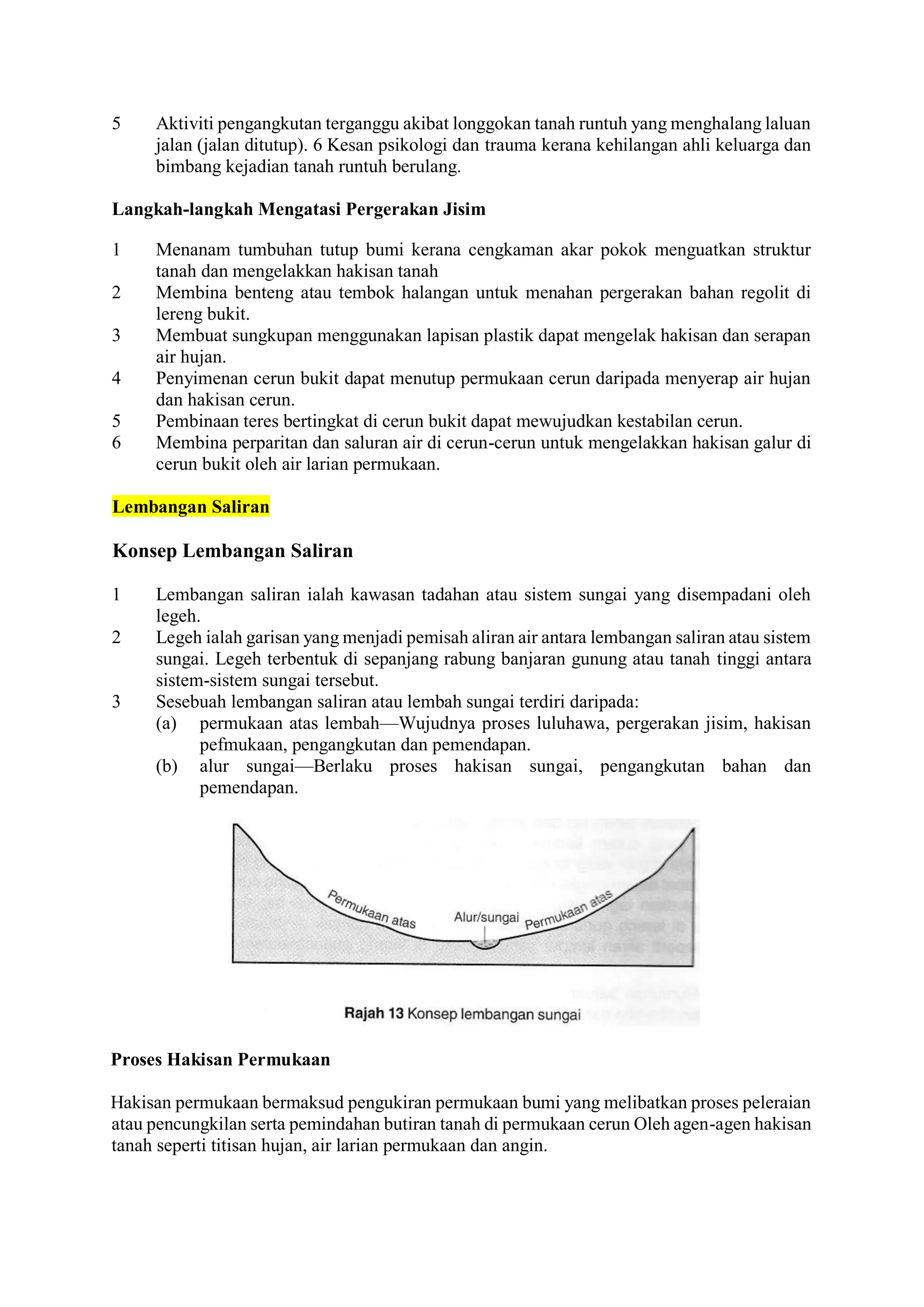 Geografi STPM-Bahagian A-Tema Sistem Geomorfologi | PDF