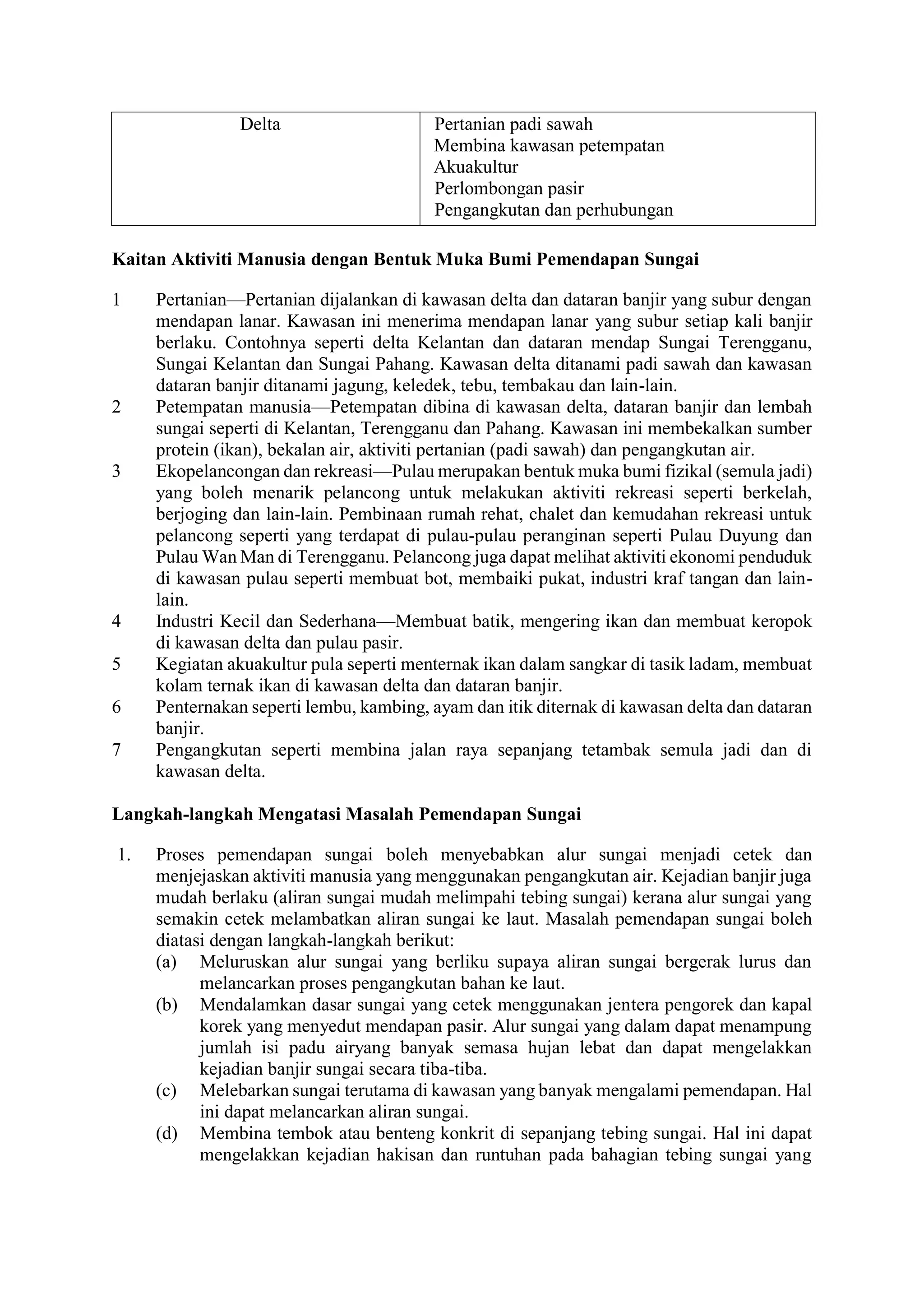 Geografi STPM-Bahagian A-Tema Sistem Geomorfologi | PDF