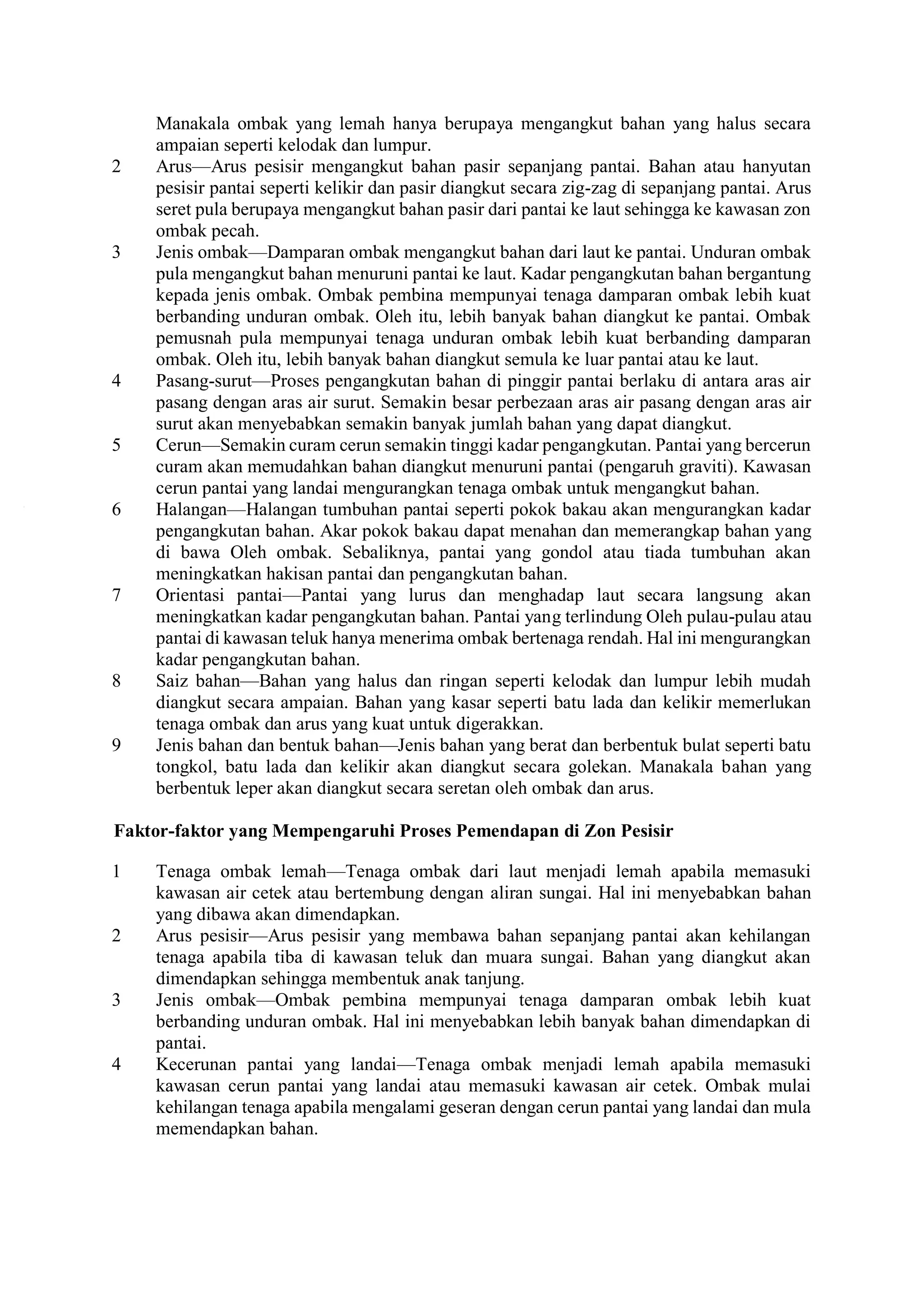 Geografi STPM-Bahagian A-Tema Sistem Geomorfologi | PDF