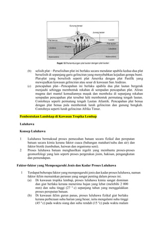 Geografi STPM-Bahagian A-Tema Sistem Geomorfologi | PDF