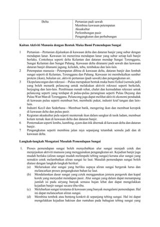 Geografi STPM-Bahagian A-Tema Sistem Geomorfologi | PDF
