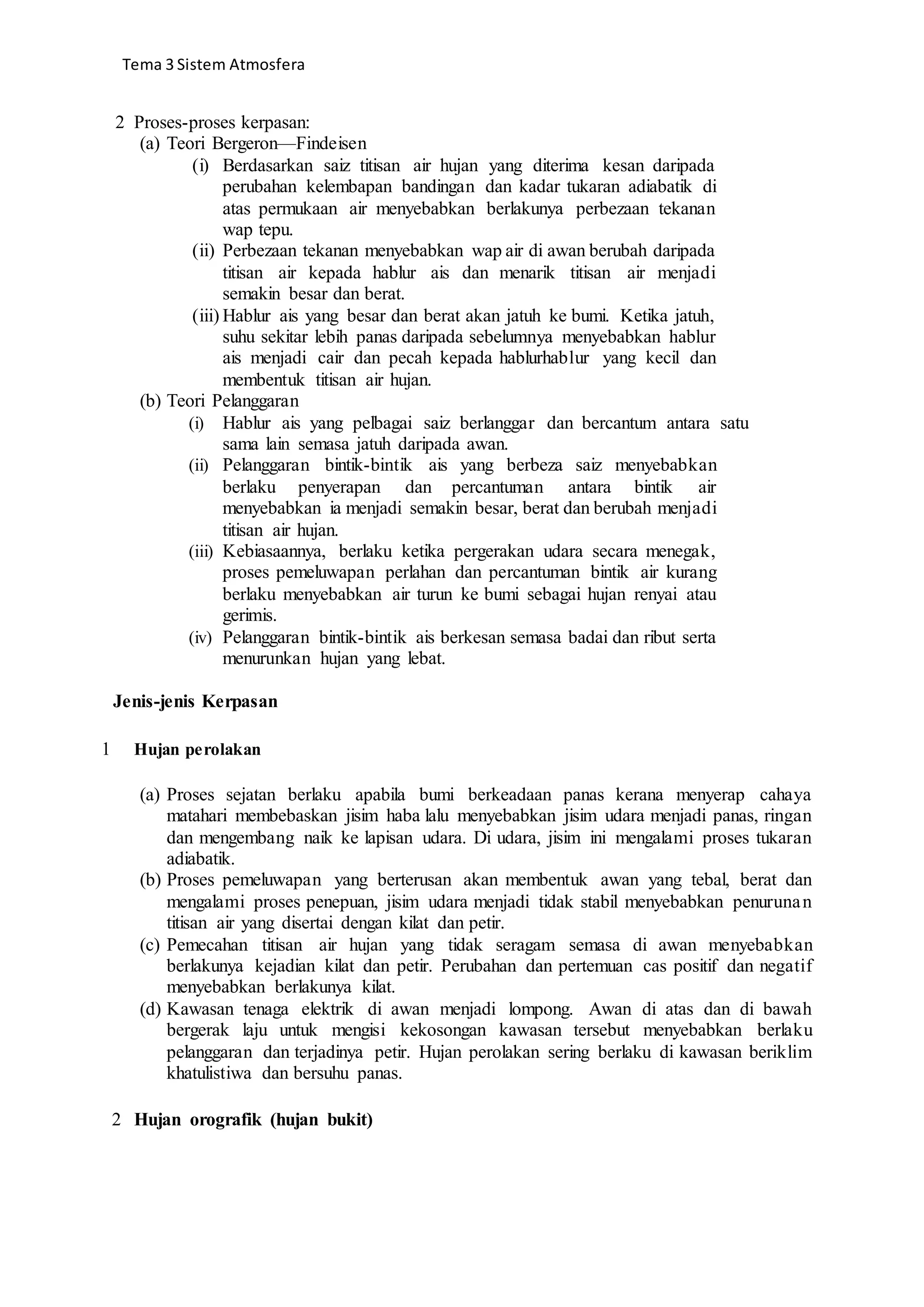 Bahagian A Tema 3 Sistem Atmosfera | DOCX