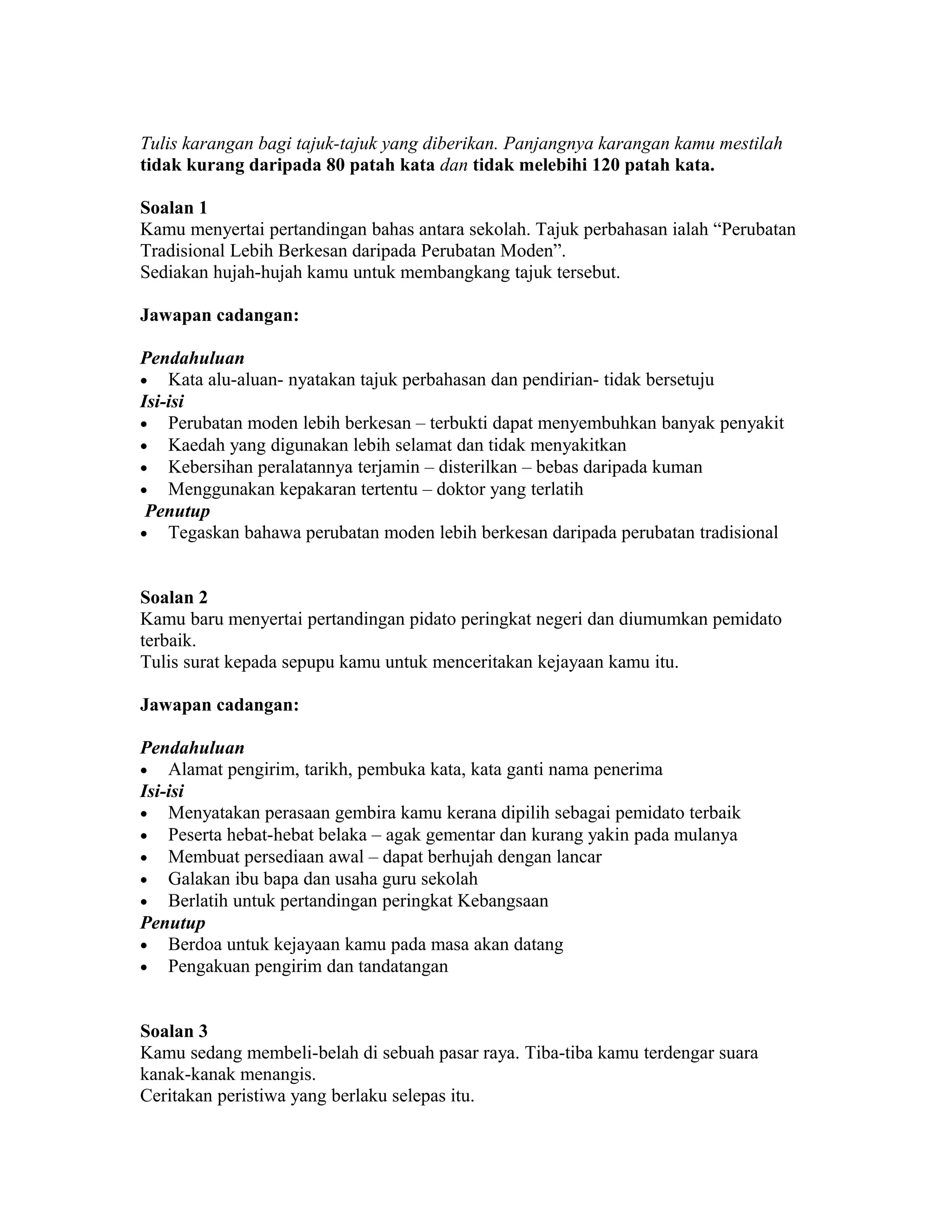 Penulisan Bahagian B | DOC