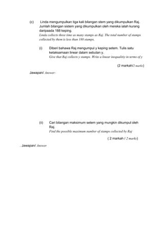 Bahagian bdan c mate 2020 | PDF