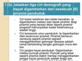 Bahagian B Kuliah 4 - Piramid Penduduk dan Model Peralihan Demografi | PPTX