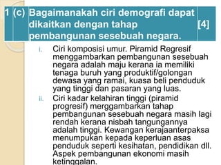 Bahagian B Kuliah 4 - Piramid Penduduk dan Model Peralihan Demografi | PPTX