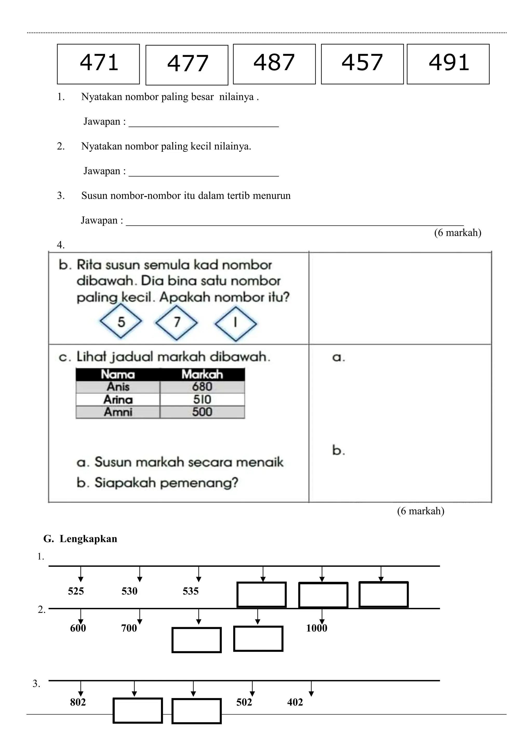 SOALAN BAHAGIAN B MATEMATIK TAHUN 2 SEKOLAH RENDAH | DOCX