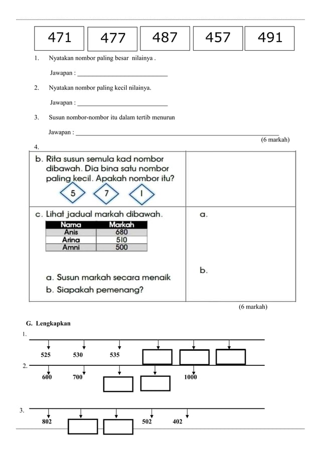 SOALAN BAHAGIAN B MATEMATIK TAHUN 2 SEKOLAH RENDAH | DOCX