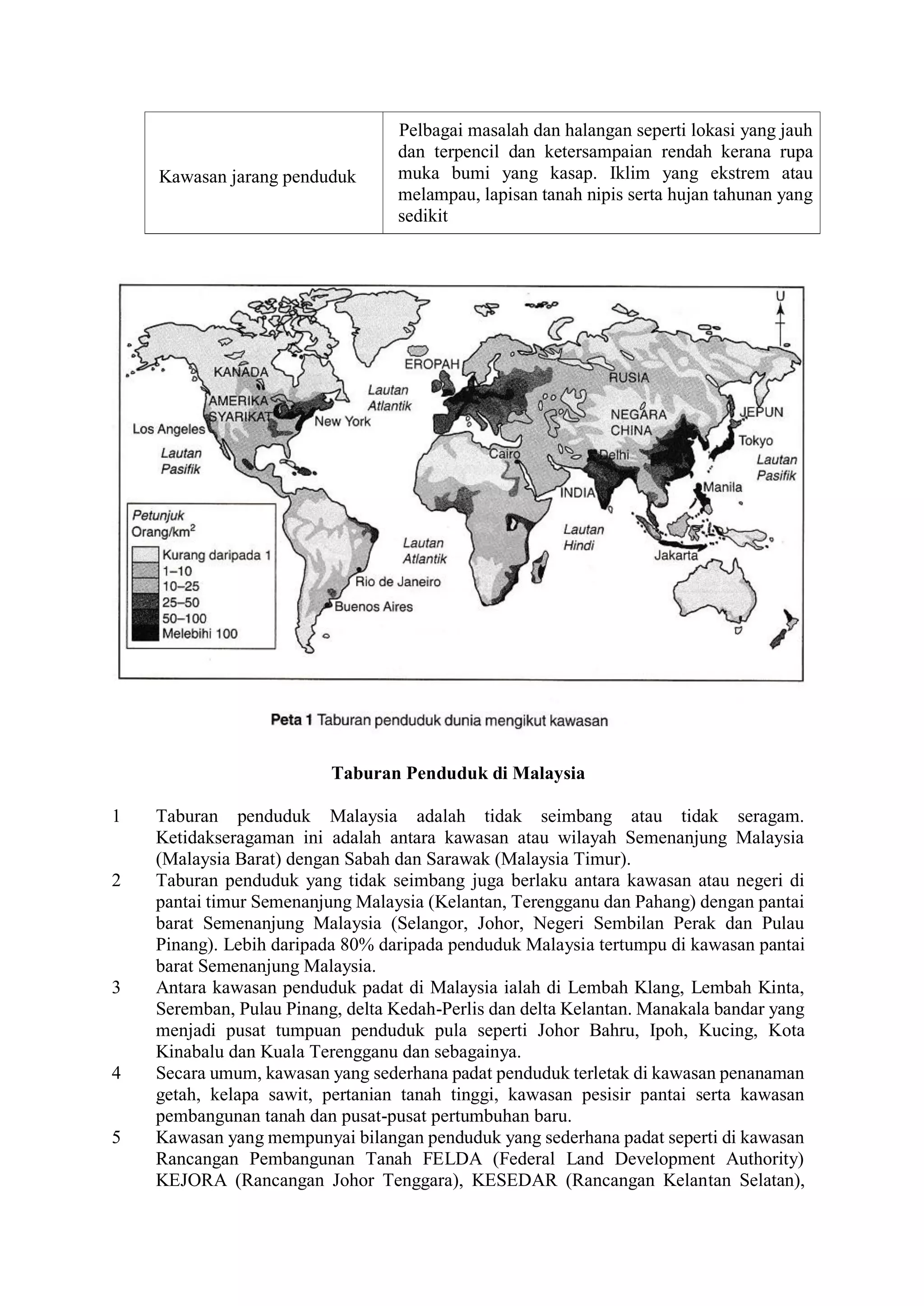 Geografi STPM-Bahagian B-Penduduk | PDF