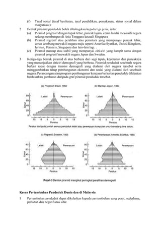 Geografi STPM-Bahagian B-Penduduk | PDF