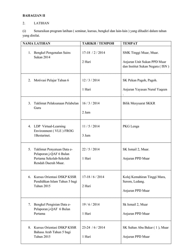 Bahagian ii skt 2014 | PDF