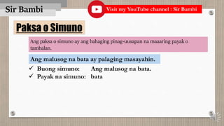 Bahagi at Ayos ng pangungusap || Simuno || Panaguri | PPTX