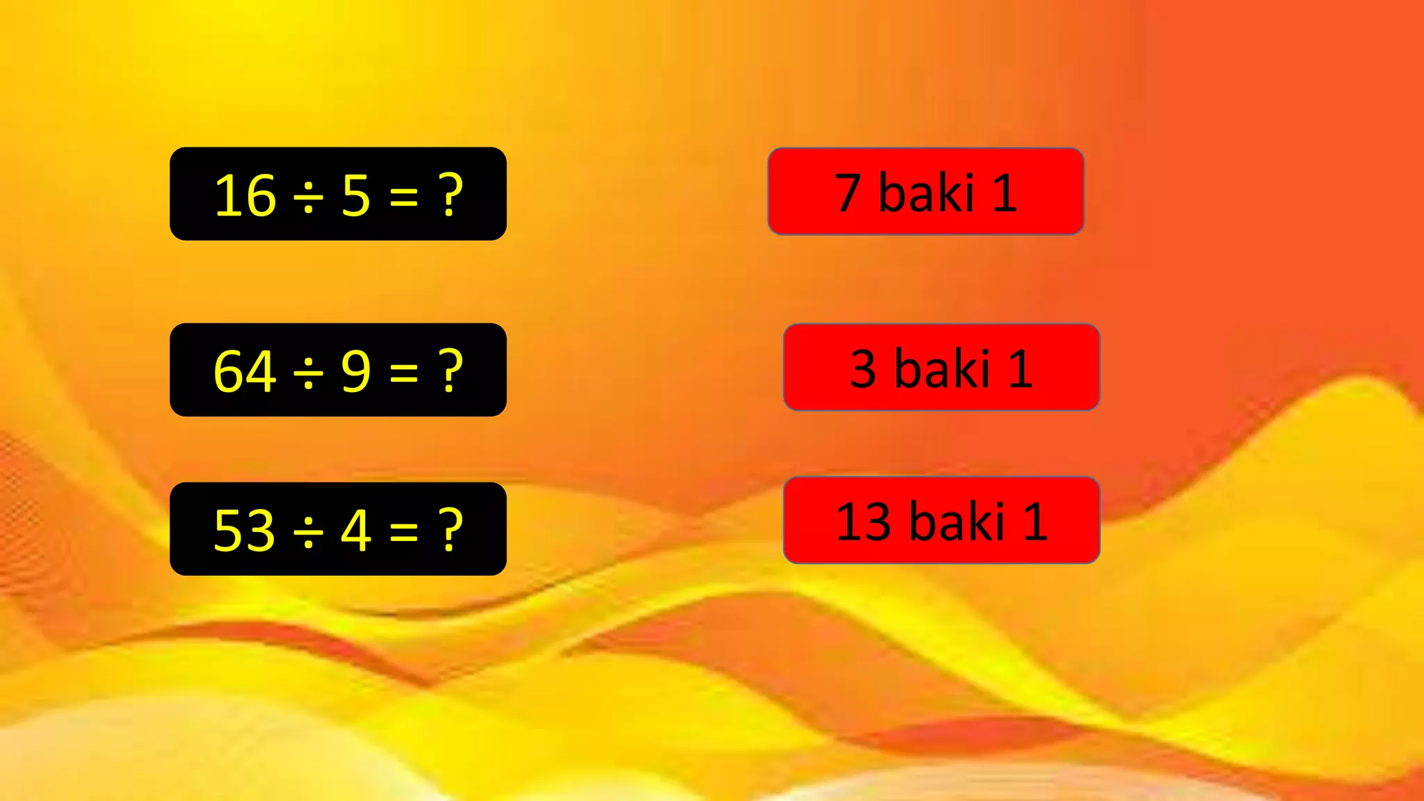 Bahagi dengan baki | PPT