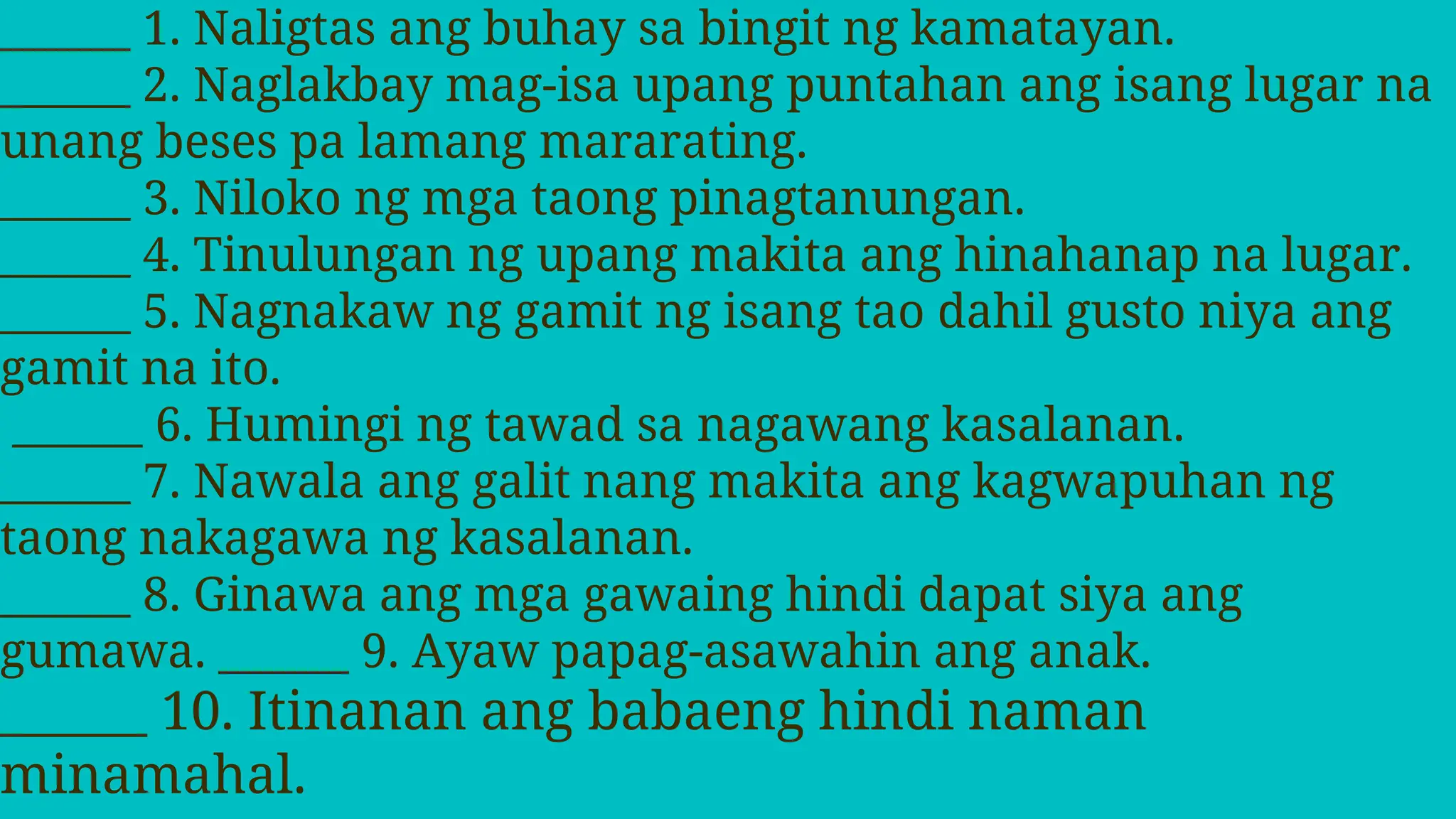 Bahagi ng akda na naglalahad ng karanasan ng mga tauhan Kaugnay na ...
