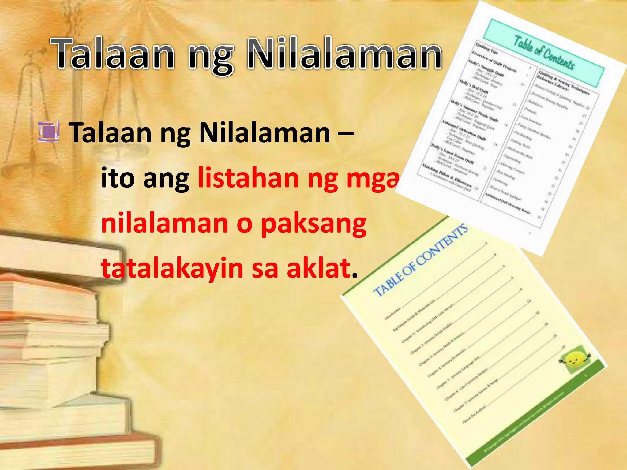 Bahagi ng aklat | PPTX