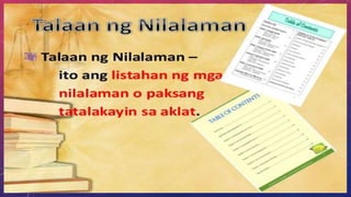 Bahagi ng Aklat | PPTX