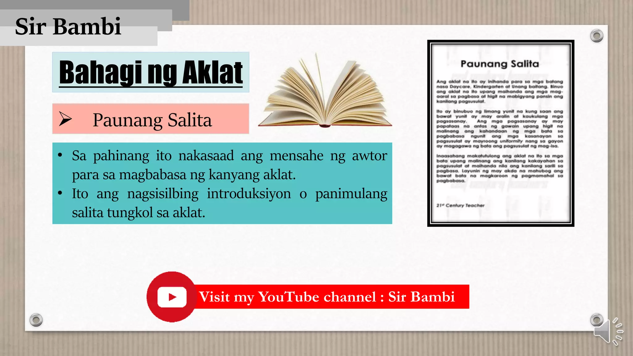 Bahagi ng Aklat | PPTX