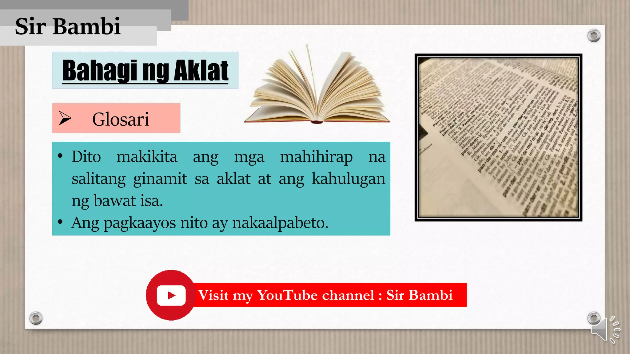 Bahagi ng Aklat | PPTX