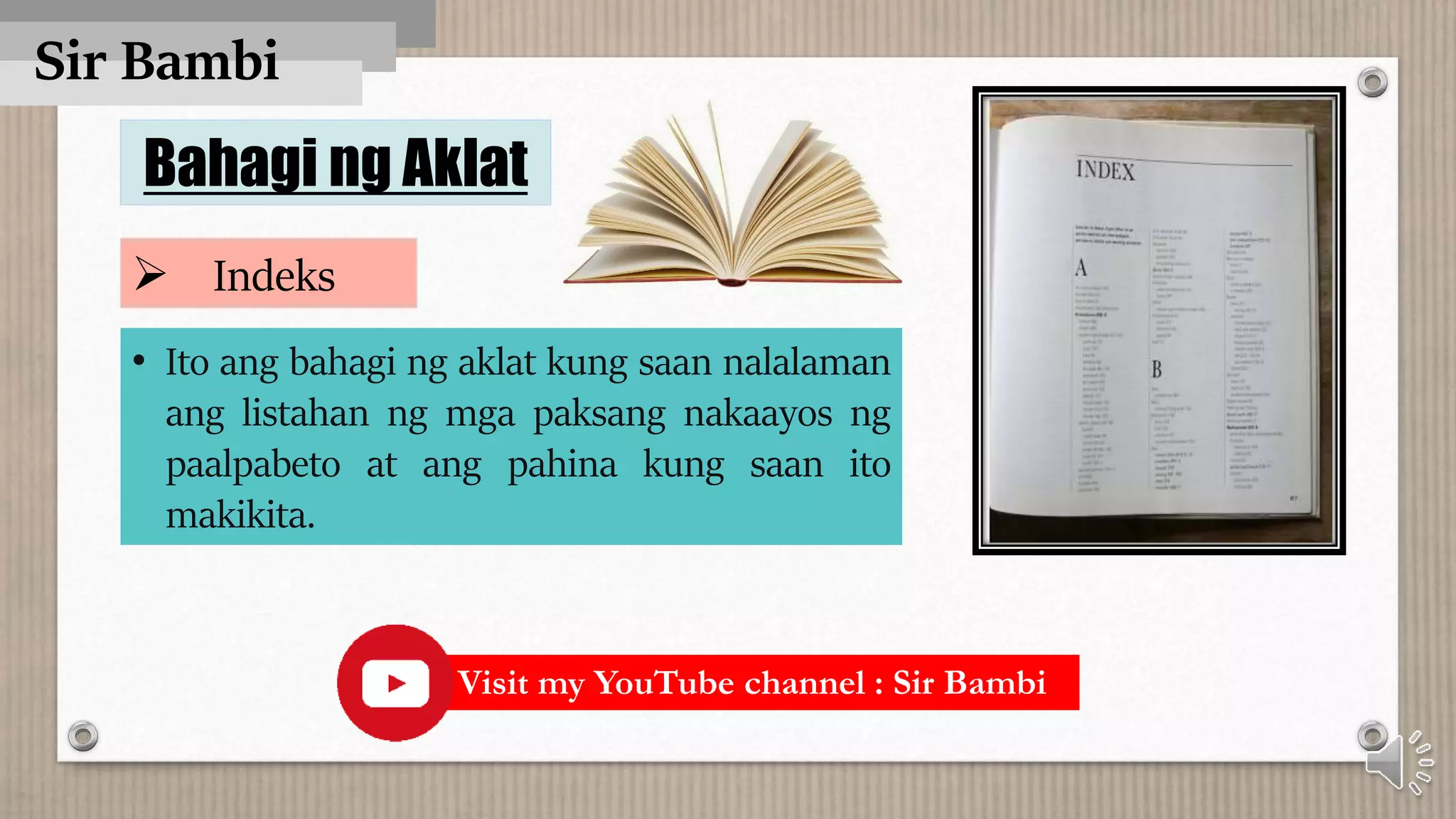 Bahagi ng Aklat | PPTX