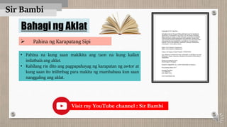Bahagi ng Aklat | PPTX