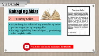 Bahagi ng Aklat | PPTX