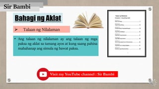 Bahagi ng Aklat | PPTX
