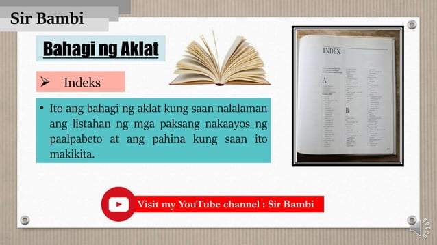 Bahagi ng Aklat | PPTX