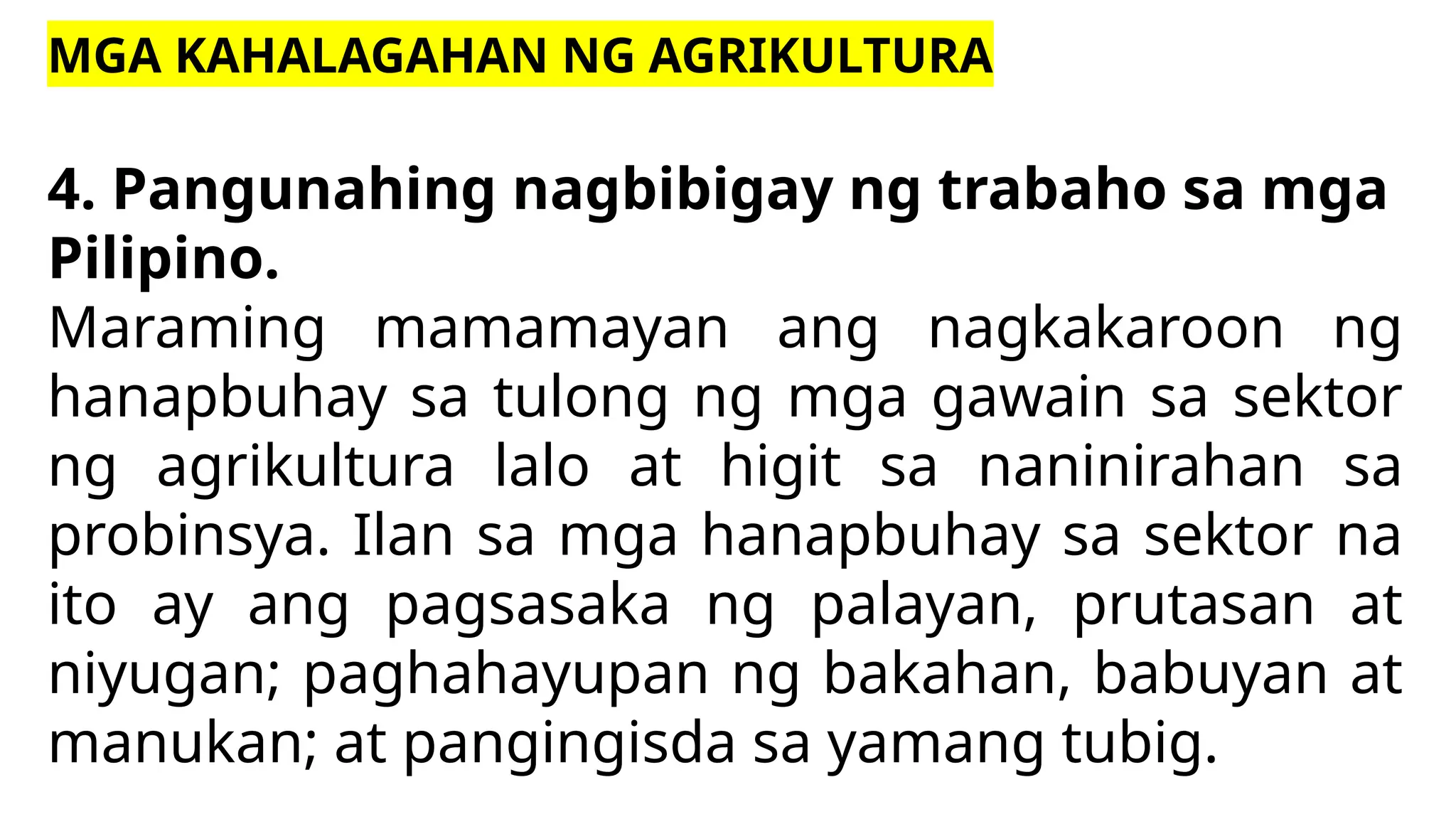 Bahaging Ginagampanan ng Agrikultura, Pangingisda at Paggugubat.pptx