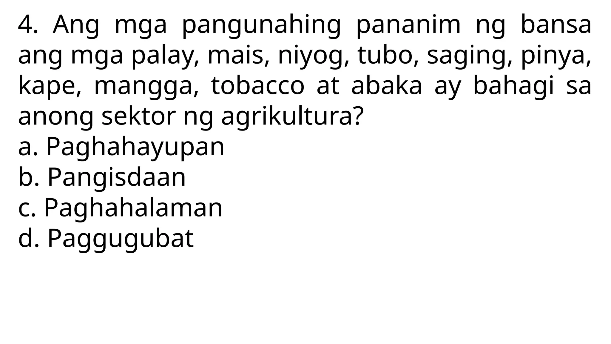 Bahaging Ginagampanan ng Agrikultura, Pangingisda at Paggugubat.pptx