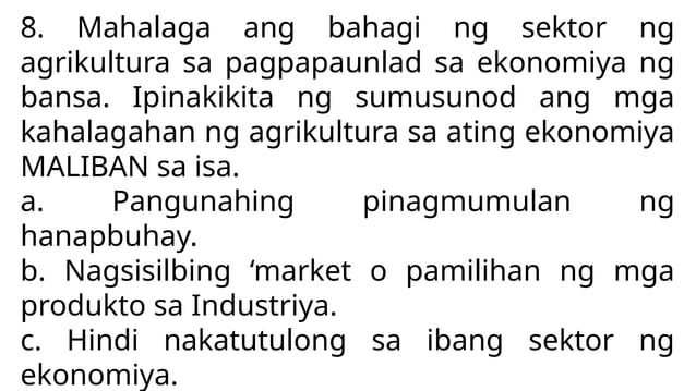Bahaging Ginagampanan ng Agrikultura, Pangingisda at Paggugubat.pptx