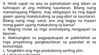 Bahaging Ginagampanan ng Agrikultura, Pangingisda at Paggugubat.pptx