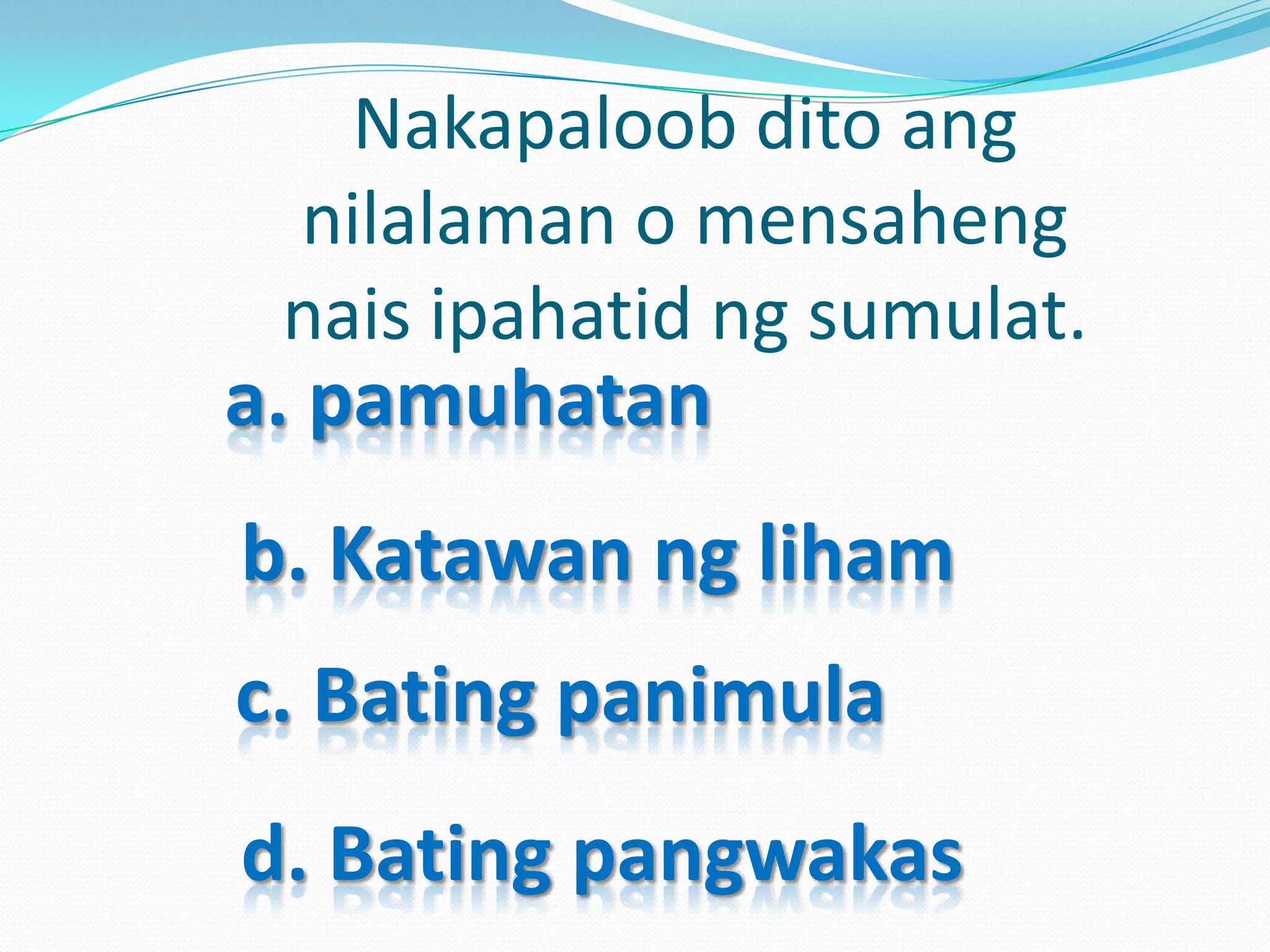 Bahagi ng liham | PPTX